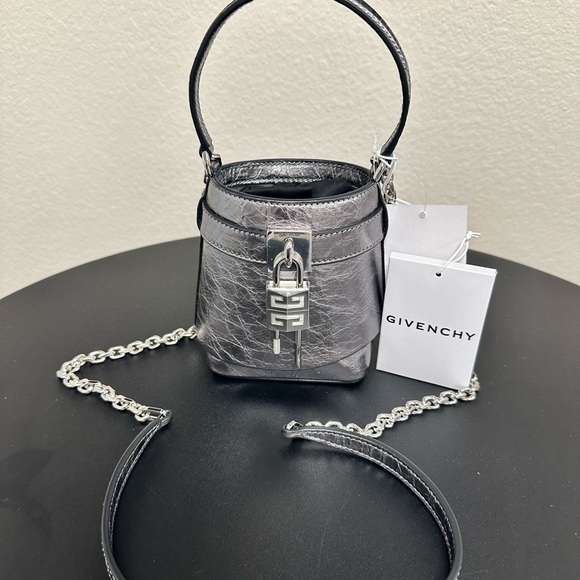 Givenchy | Bags | Givenchy Micro Shark Lock Bucket Bag In Laminated ...